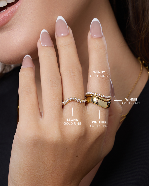 Whitney Gold Ring - Penny Pairs